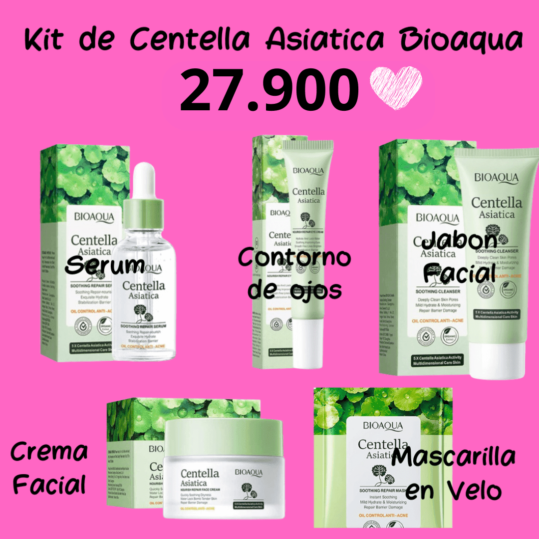 Kit de Centella Asiática Bioaqua-BQ004 - Luna de Mujeres